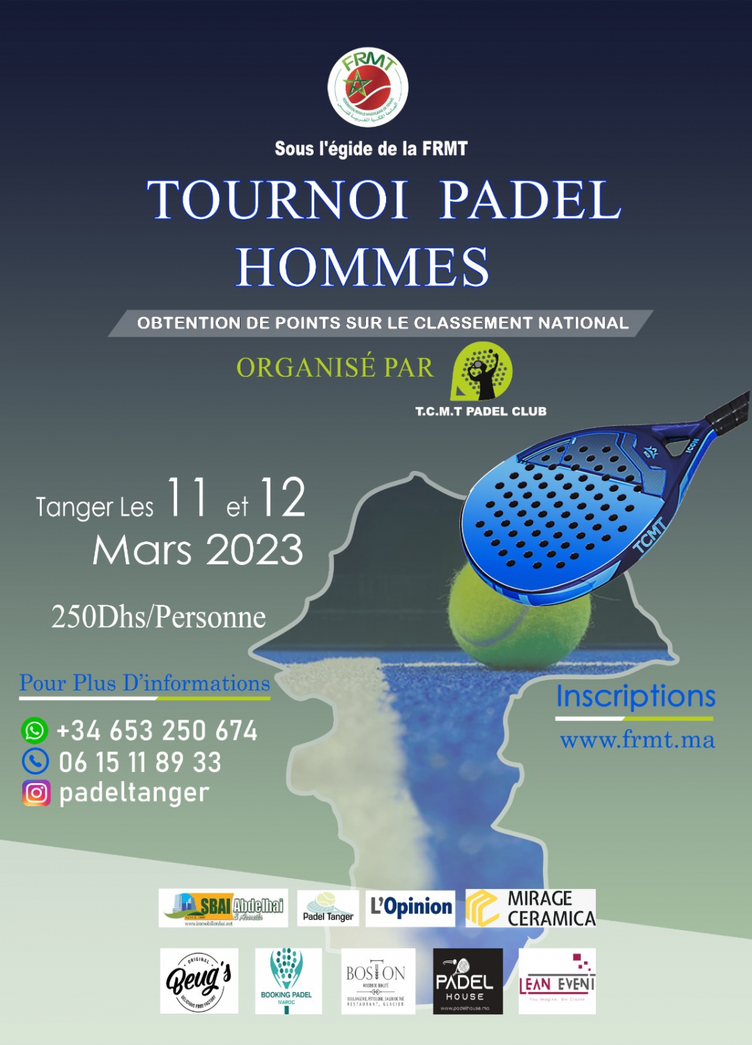 Tournoi TCMT PADEL HOMMES – FRMT